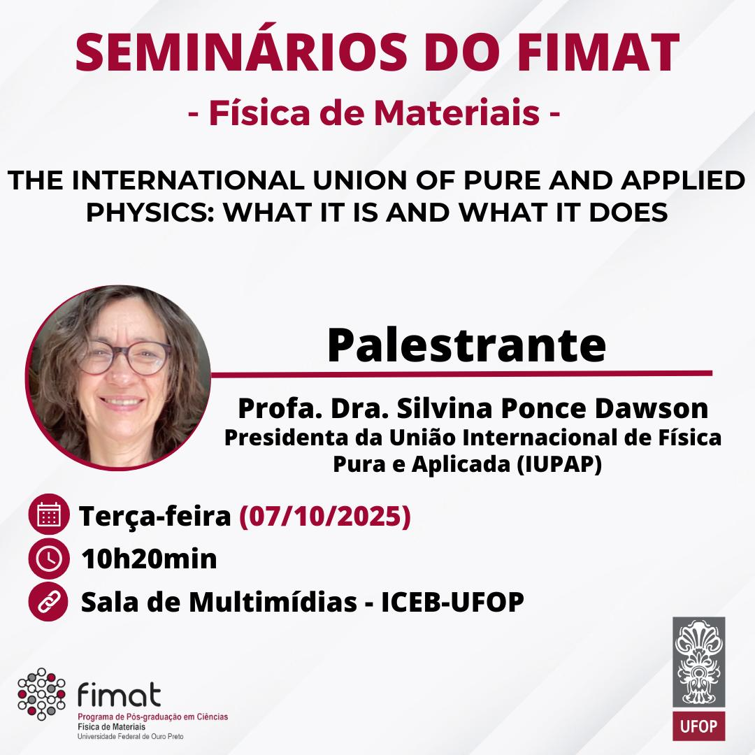 SEMINÁRIOS DO FIMAT - "The International Union of Pure and Applied ...